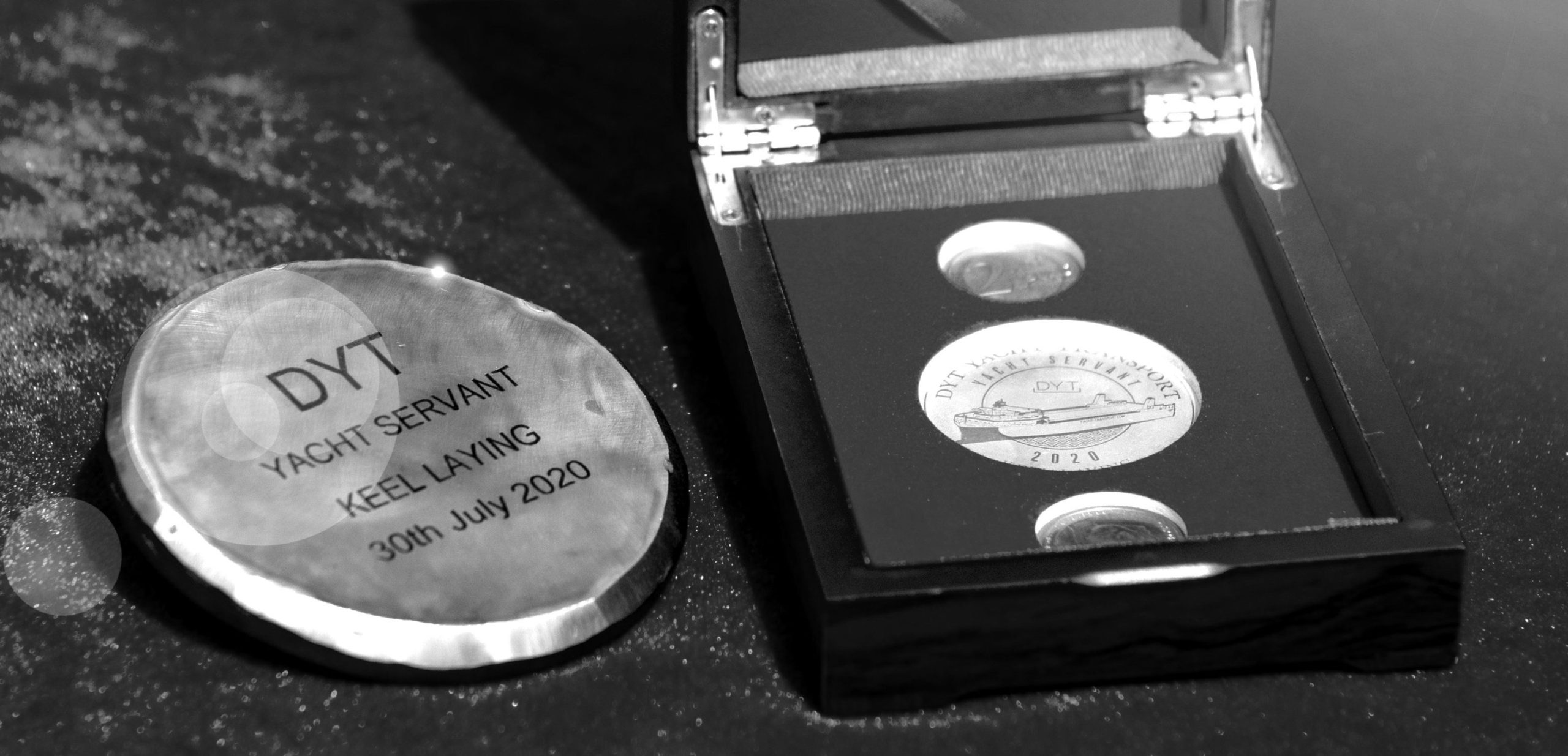 Keel laying ceremony new Yacht Servant - DYT Yacht Transport